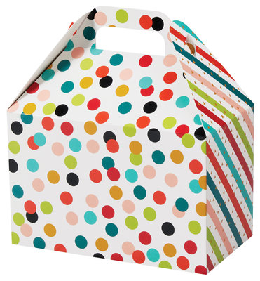 Dots and Stripes Medium Gable Box - Prima Wrap Gift Packaging